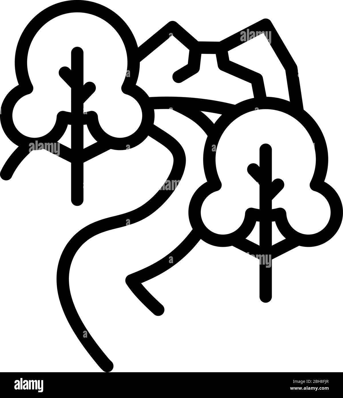 Rustic landscape icon, outline style Stock Vector Image & Art - Alamy