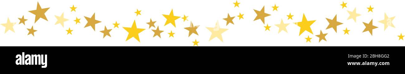 Christmas vector header. Golden stars on white background Stock Vector ...