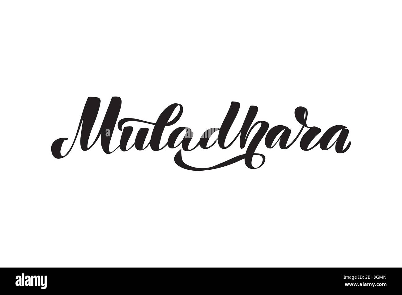 Vector calligraphy illustration isolated on white background Stock ...