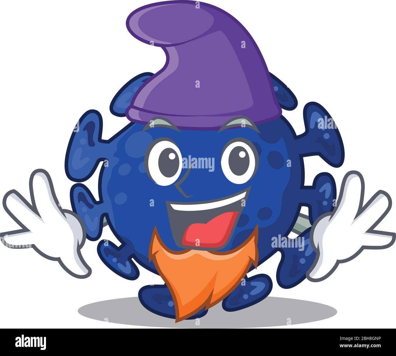 Cute picture of streptococcus in Elf cartoon design. Vector ...