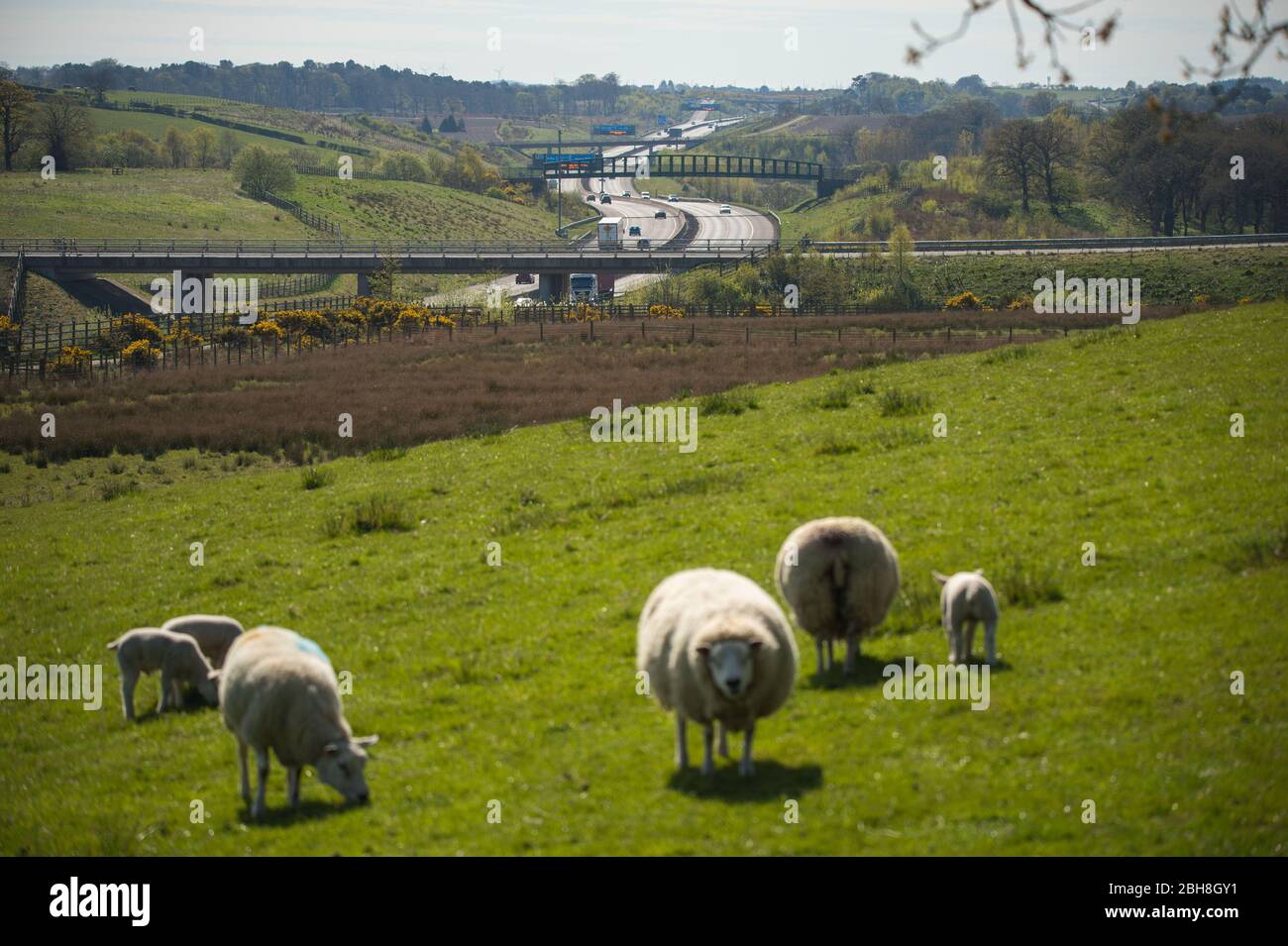 Extended lockdown motorways busy in sunshine hi-res stock photography ...