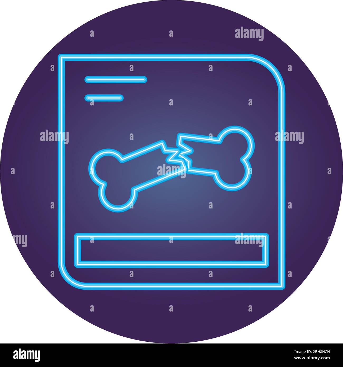 rx with bone broken neon style icon Stock Vector Image & Art - Alamy