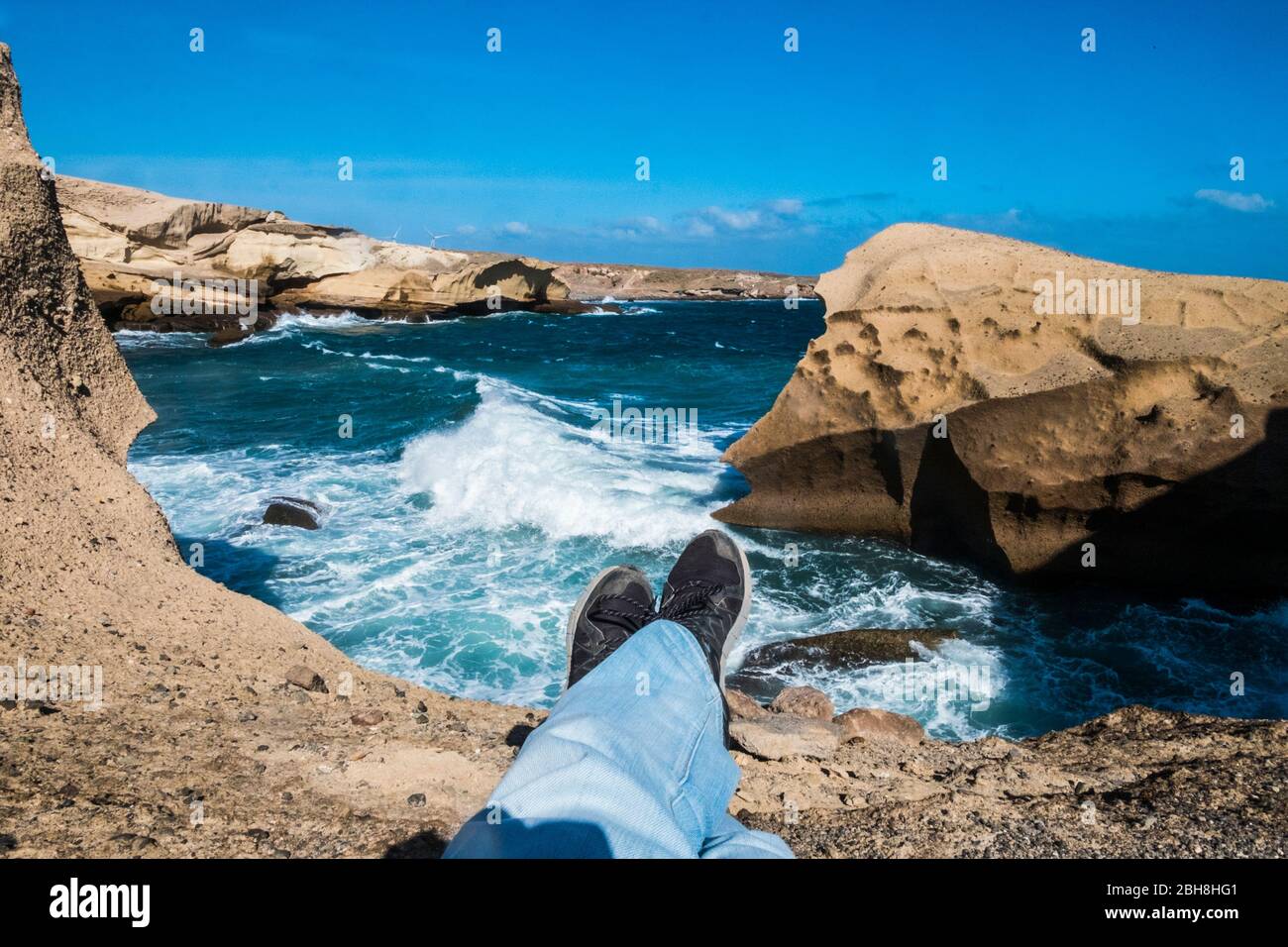 Travel and discover scenic places concpet for legs lay down and relax ...