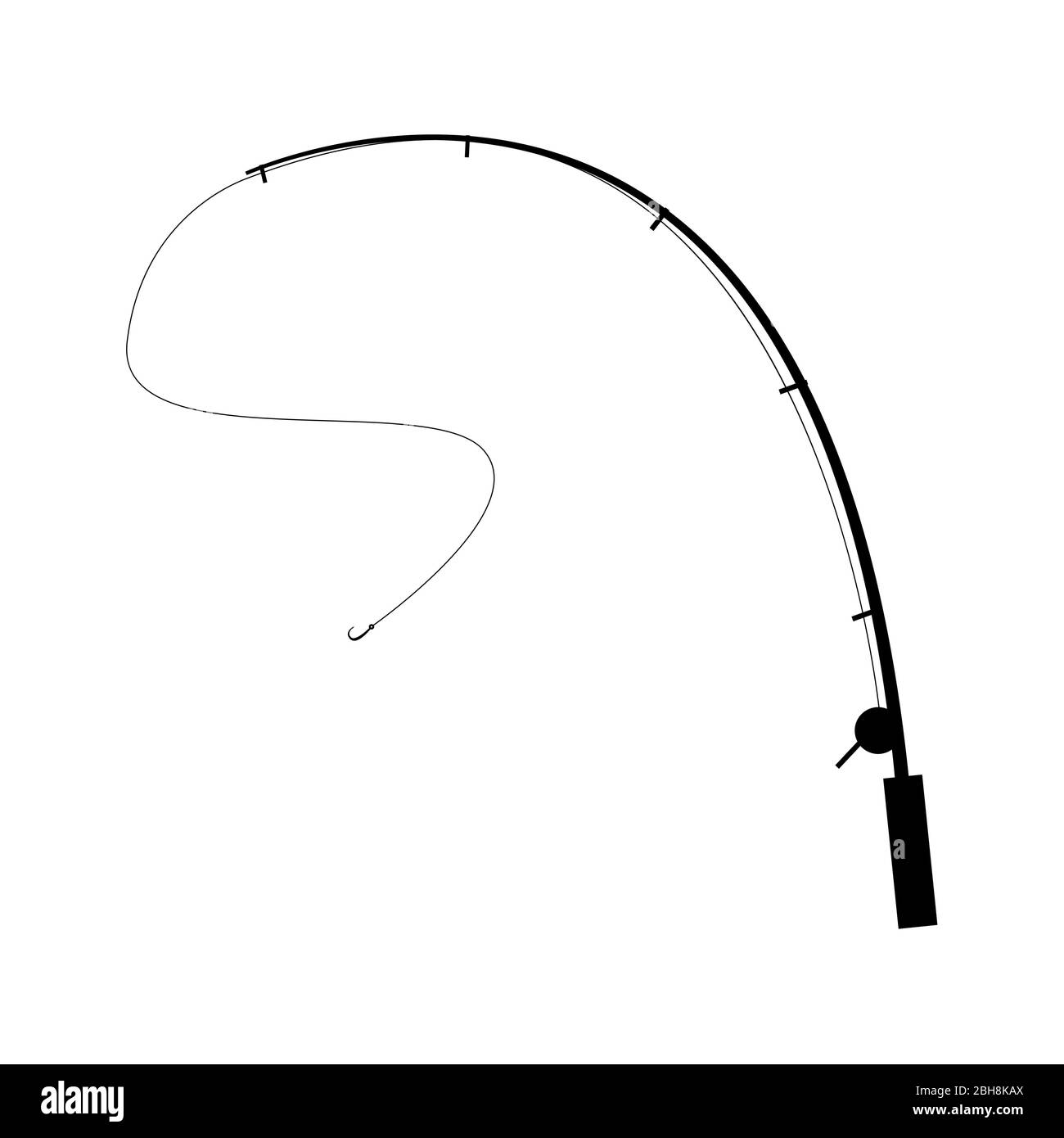 fishing rod vector graphic design illustration template Stock Vector ...