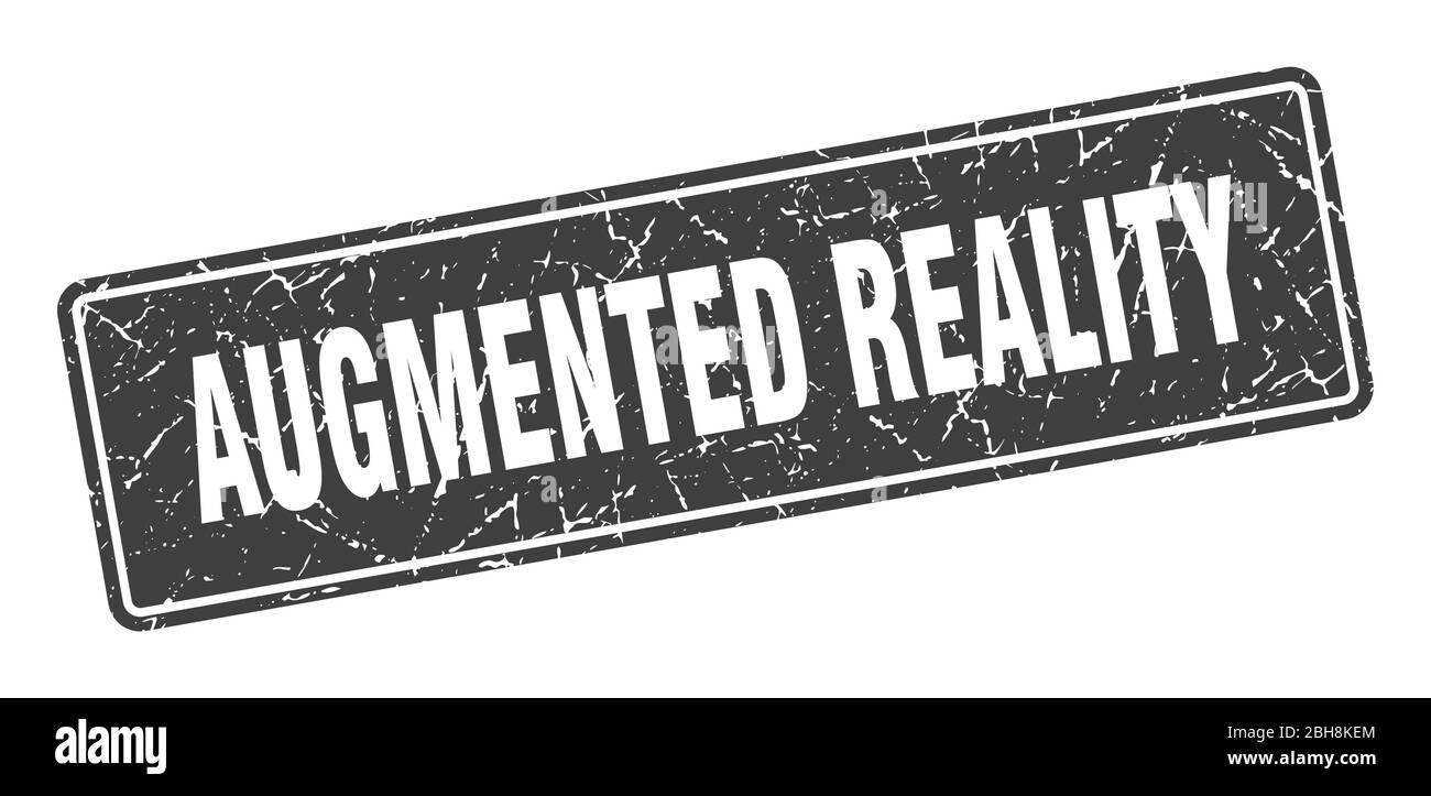 augmented reality stamp. augmented reality vintage black label. Sign ...
