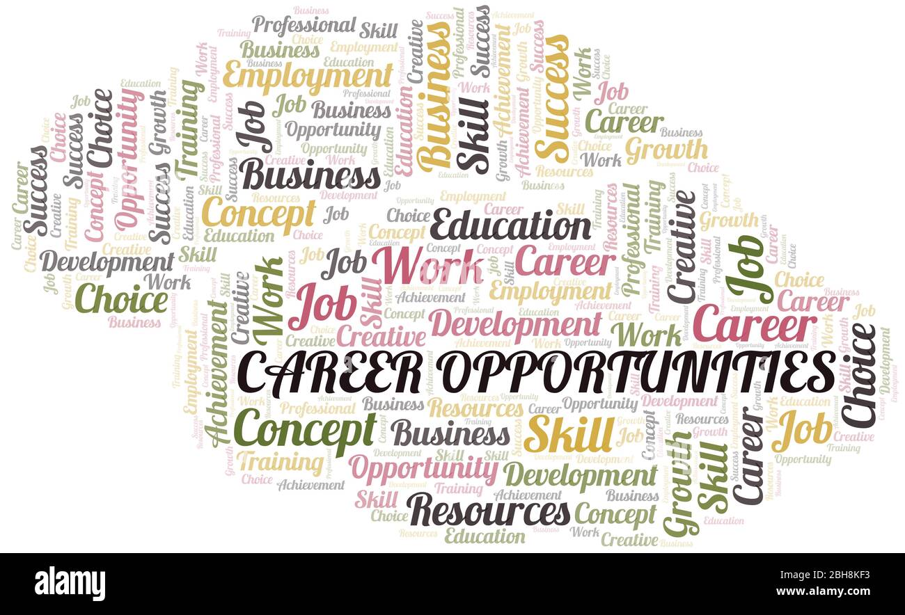 Career Opportunities typography vector word cloud. Wordcloud collage ...