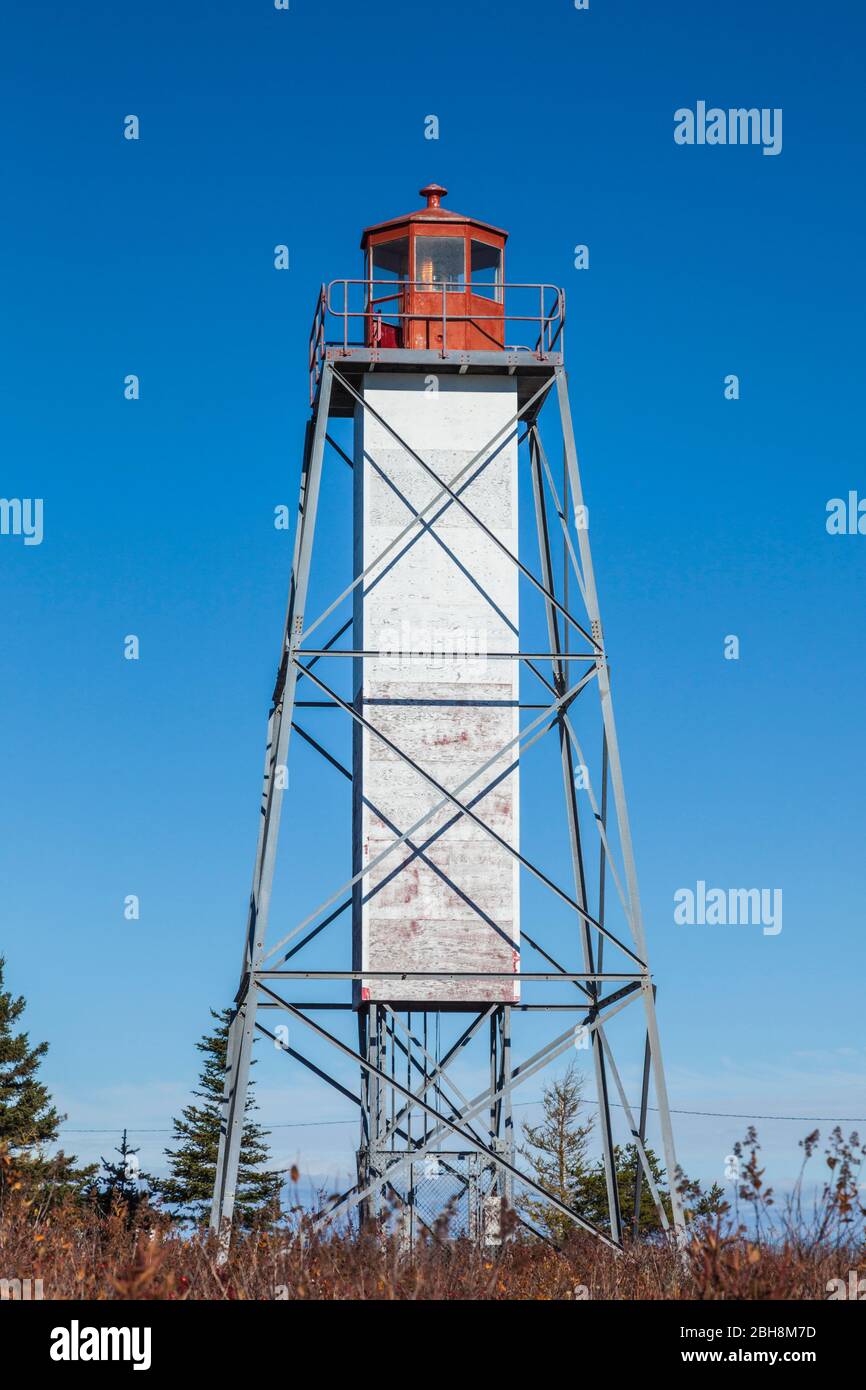 Canada, New Brunswick, Acadian Peninsula, Little Shippagan, lighthouse ...
