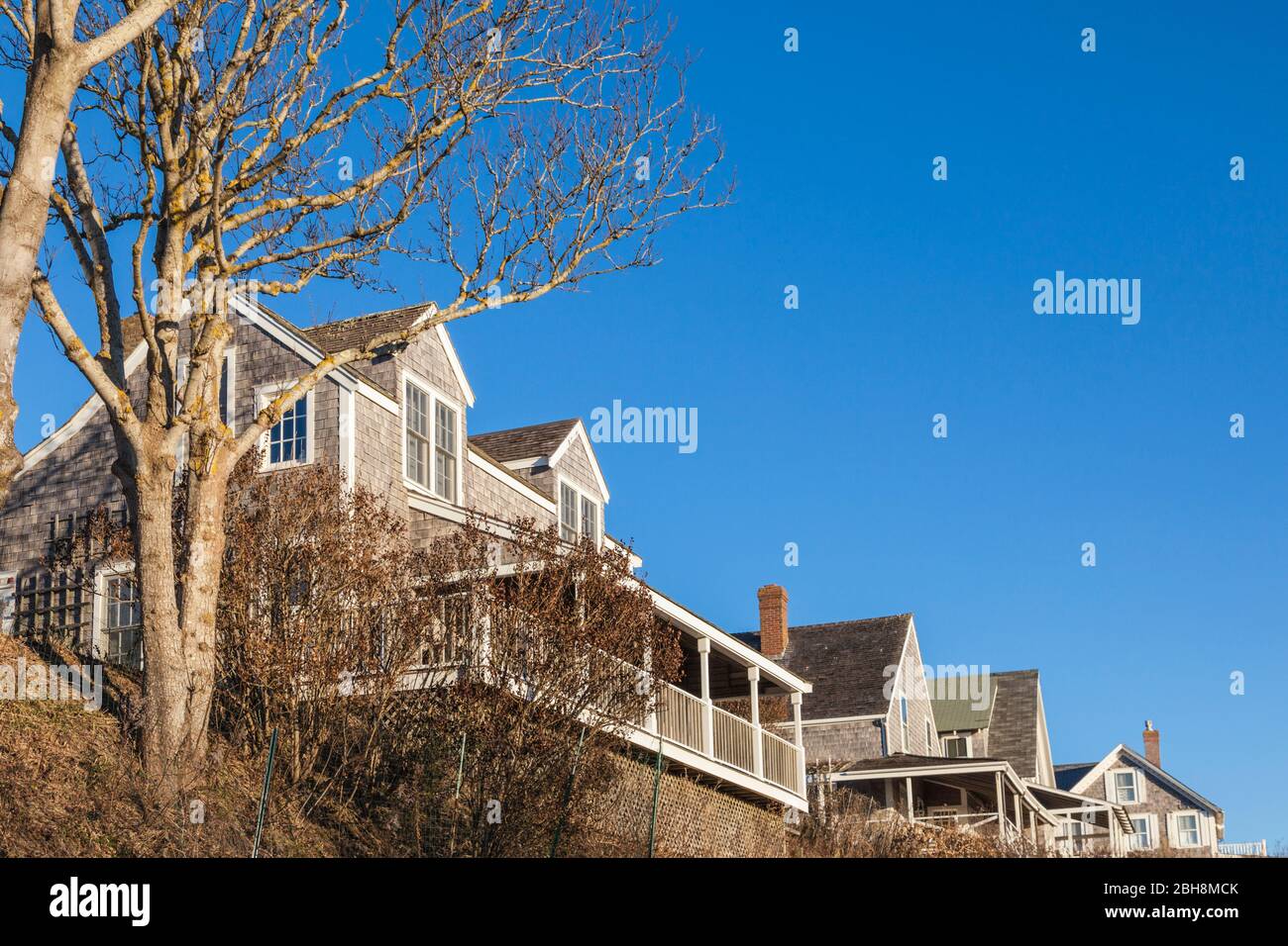 USA, New England, Massachusetts, Nantucket Island, Siasconset, village ...