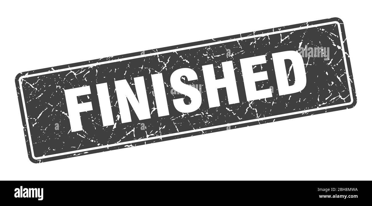 finished stamp. finished vintage black label. Sign Stock Vector Image ...
