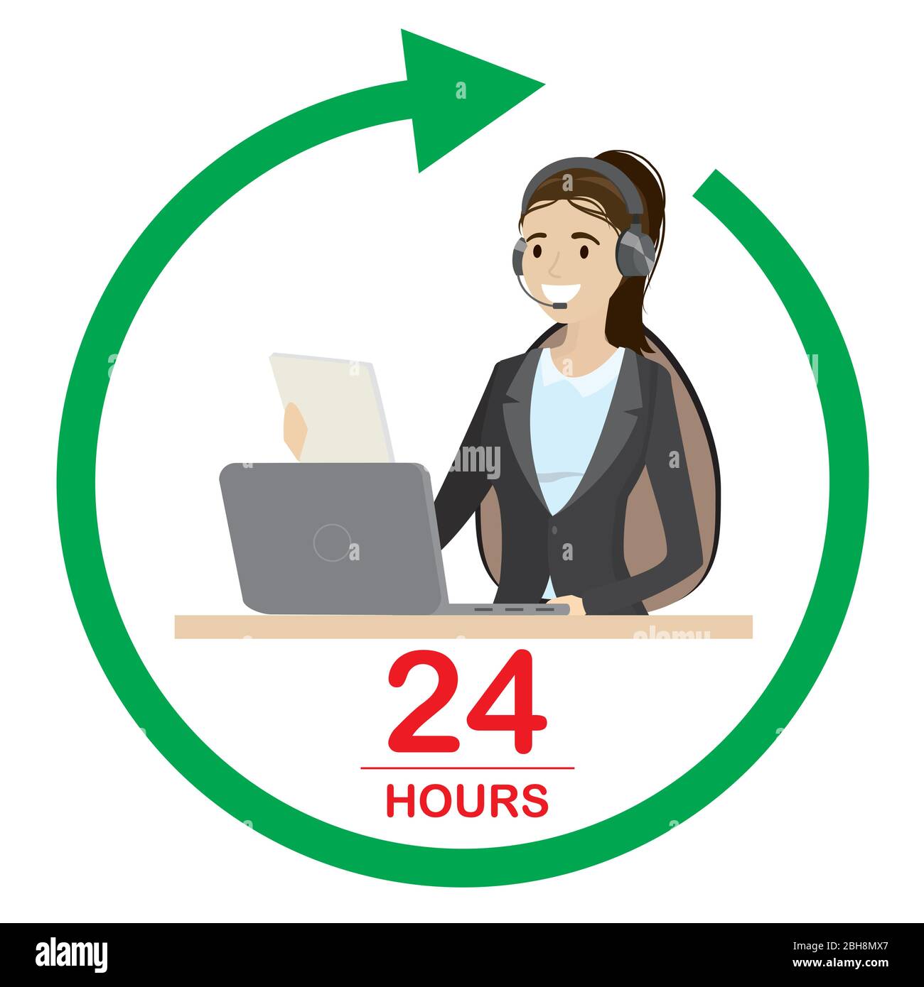 Customer service desk cartoon character hi-res stock photography and ...