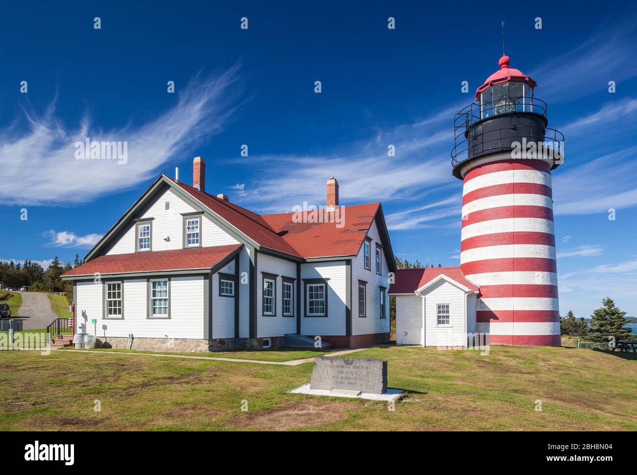 West quoddy head lighthouse, maine hi-res stock photography and images ...