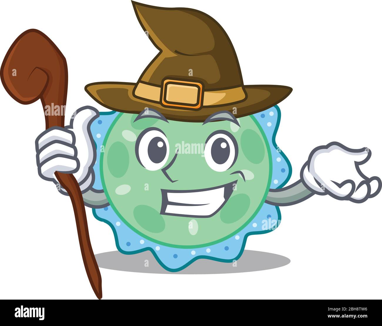 Pseudomonas aeruginosa sneaky and tricky witch cartoon character Stock ...