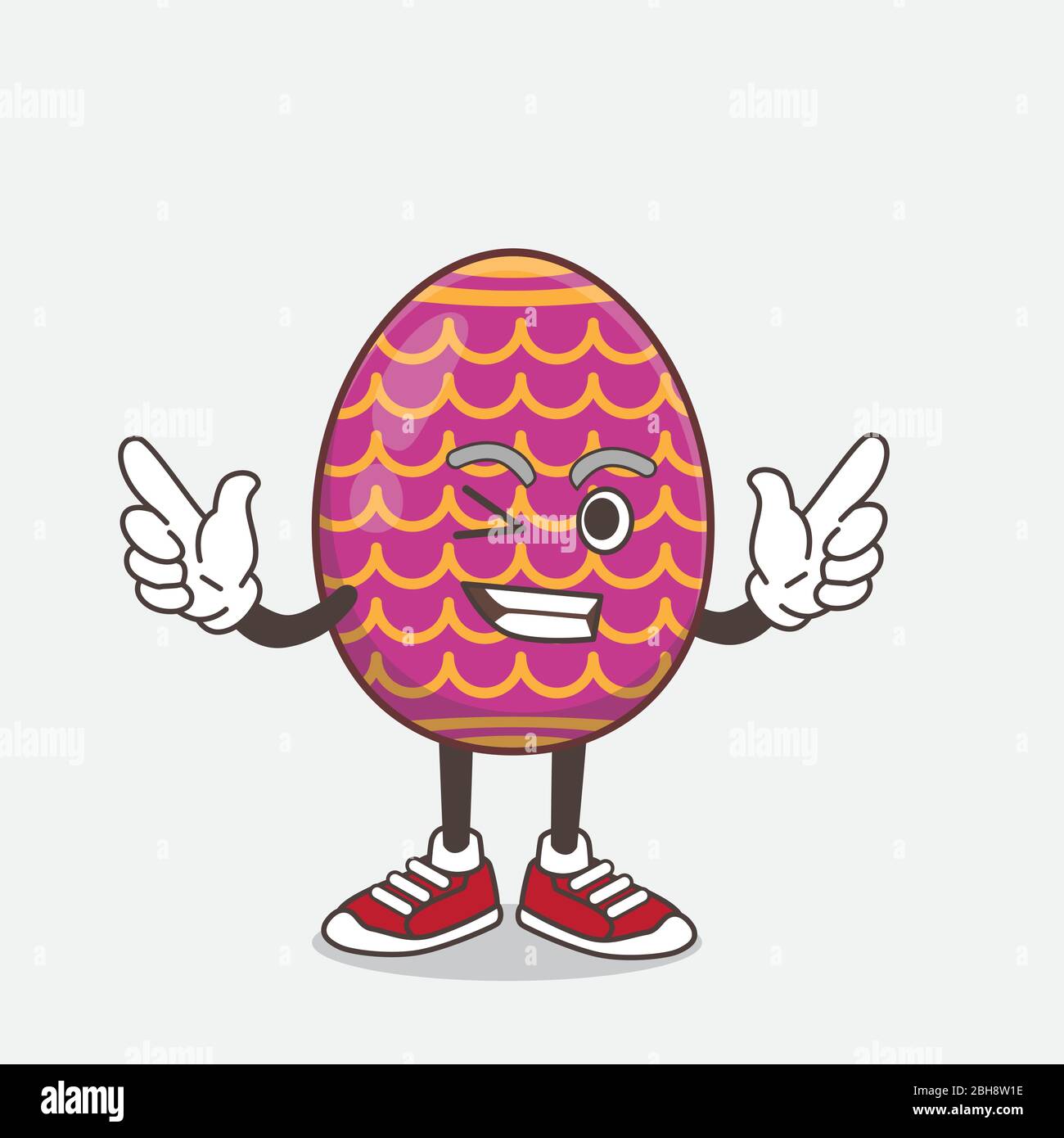 Illustration of Easter Egg Mascot Vector Character with Pose Stock ...