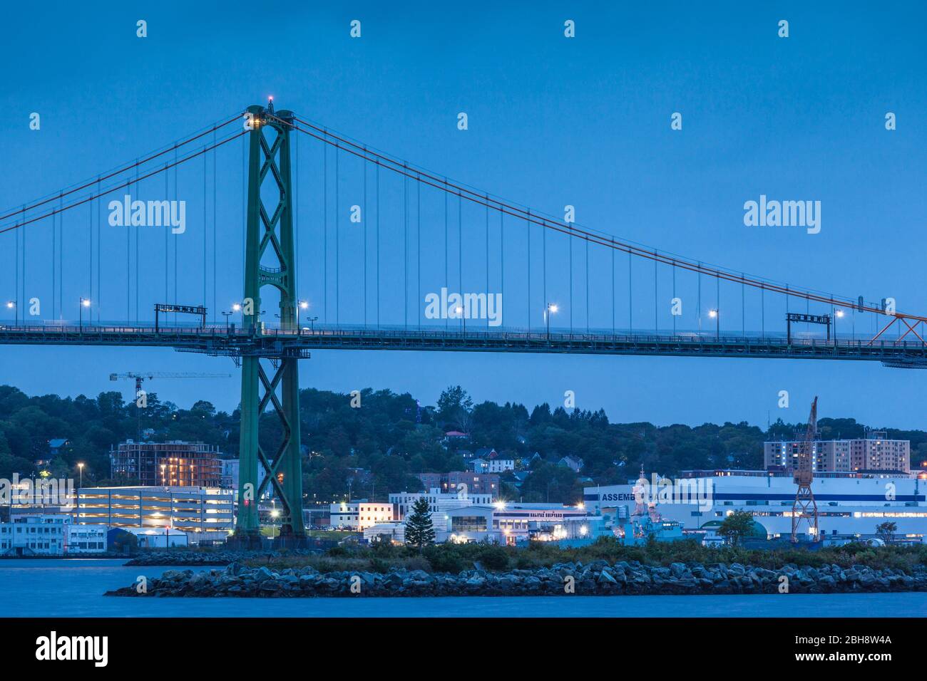 Halifax nova scotia macdonald bridge hi-res stock photography and ...