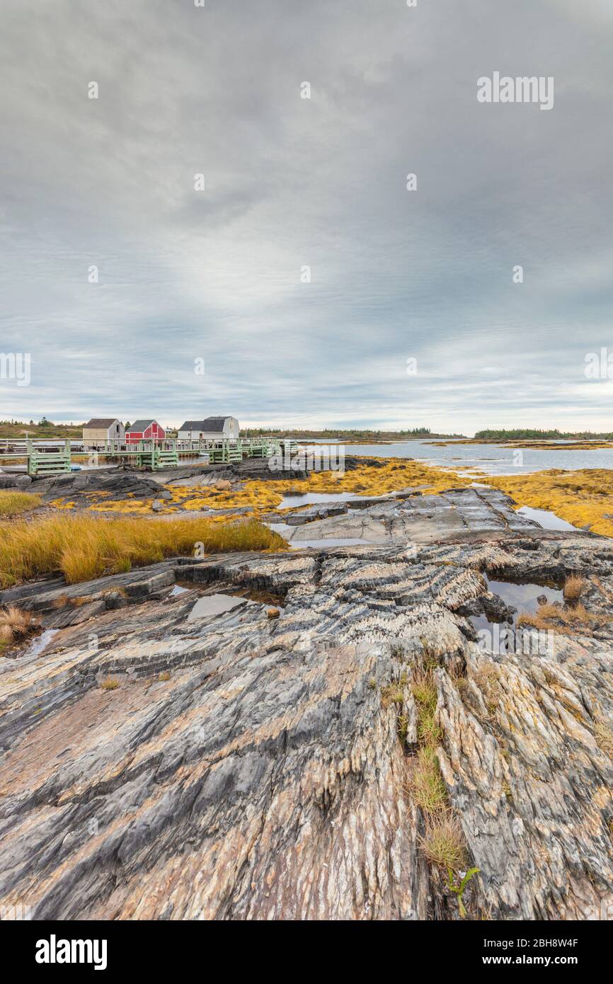 Canada, Nova Scotia, Blue Rocks, coastal fishing village Stock Photo ...