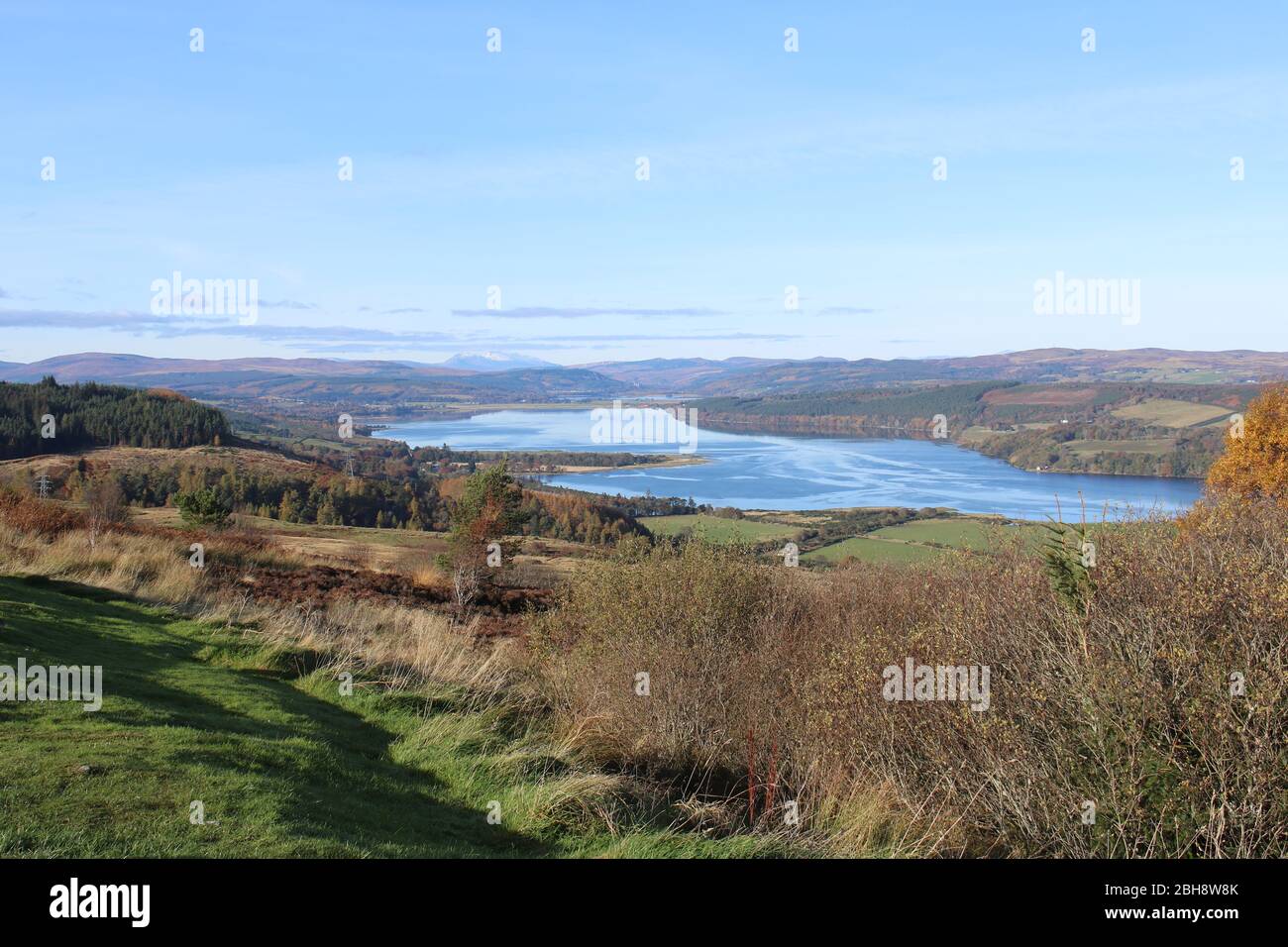 View from Struie Hill view point across Dornoch Firth, Sutherland ...