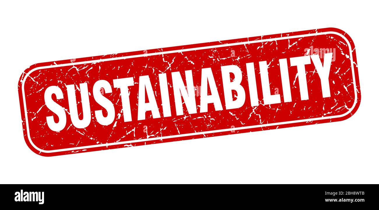 sustainability stamp. sustainability square grungy red sign Stock ...