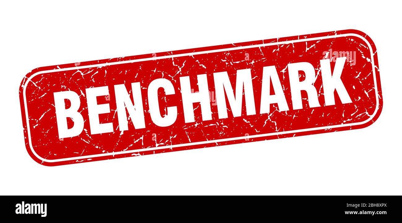 benchmark stamp. benchmark square grungy red sign Stock Vector Image ...