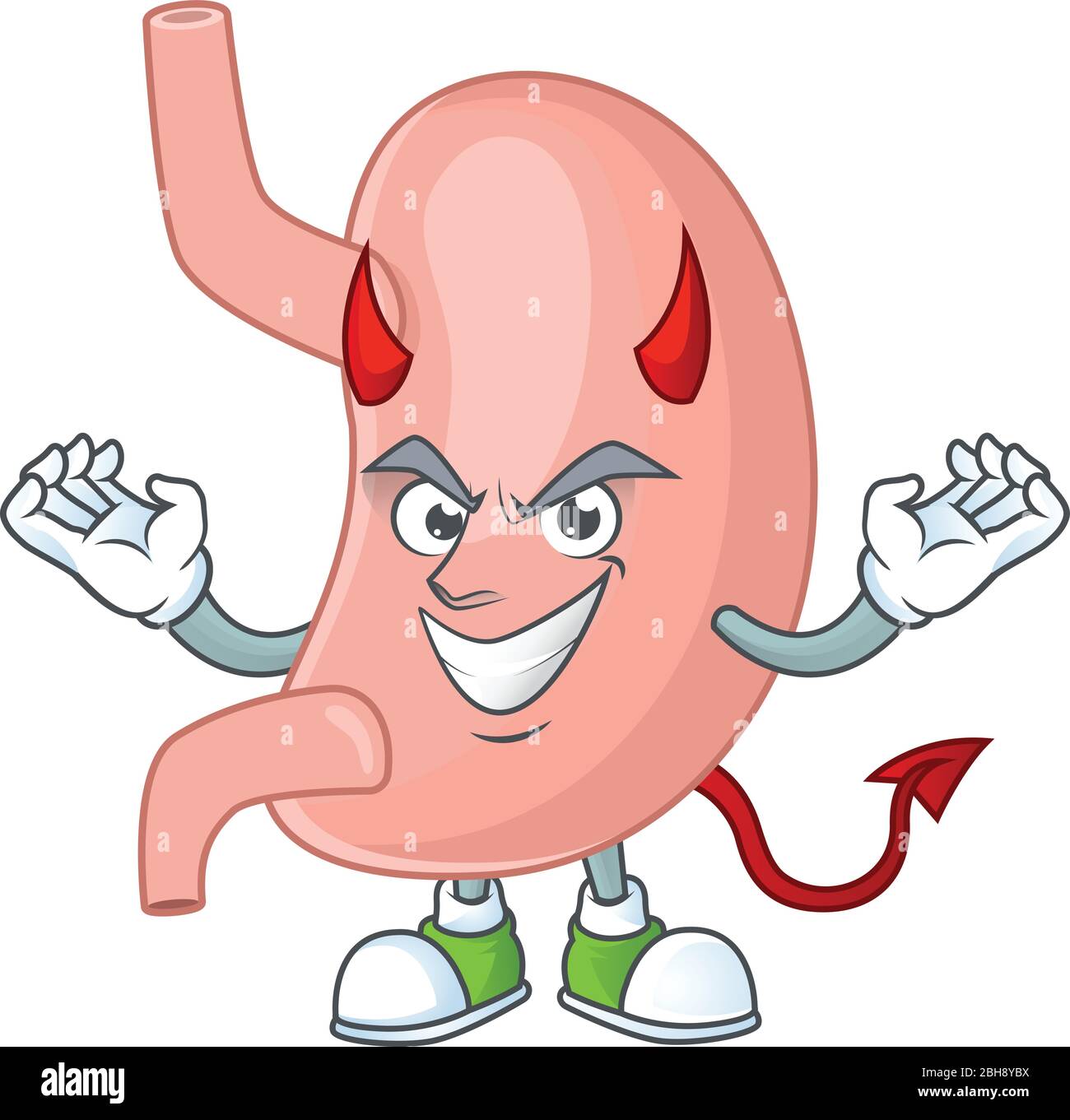 A picture of devil stomach cartoon character design Stock Vector Image ...