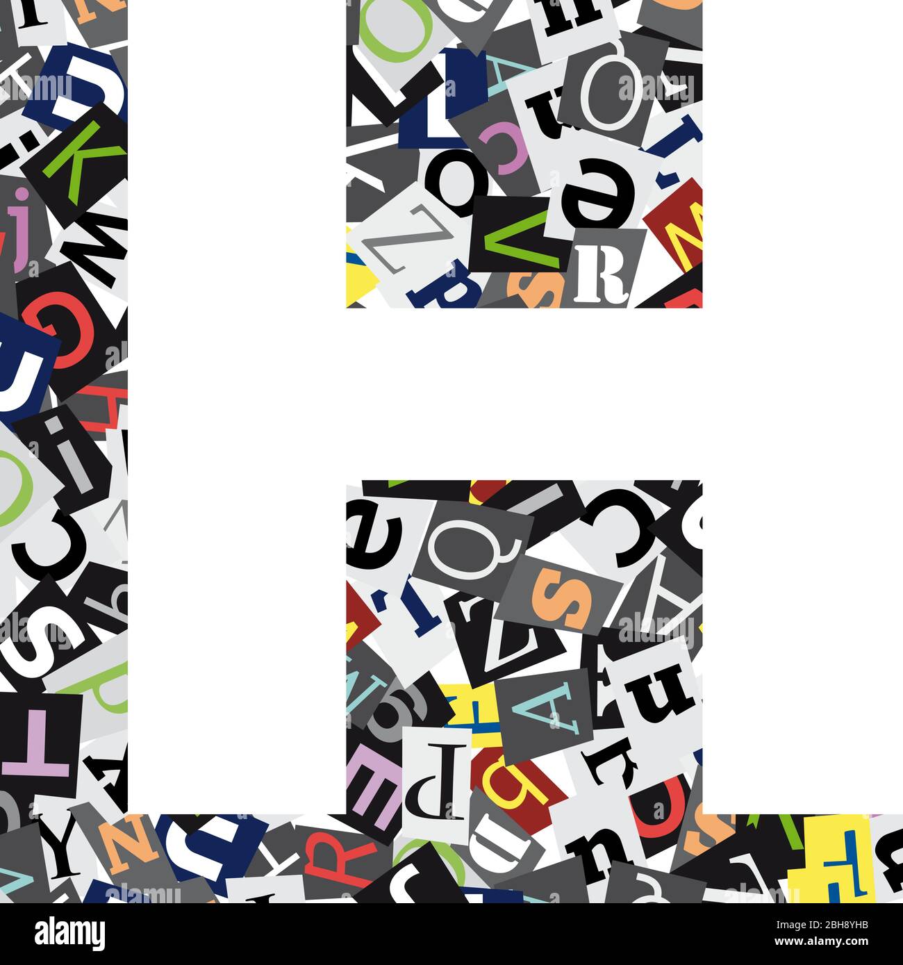 Vector geometric initial letter H on confused alphabet Stock Vector ...