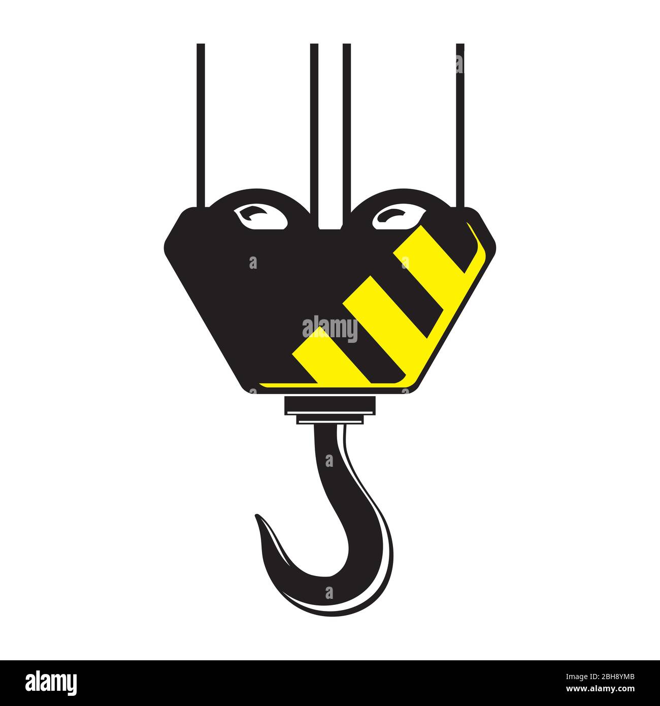 Industrial Hook Icon Isolated on White Background. Construction Crane ...