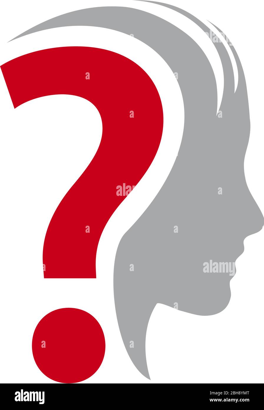 Vector sign question mark in the head Stock Vector Image & Art - Alamy
