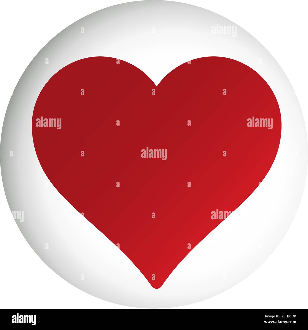Simple vector icon of red heart inside a circle Stock Vector Image ...