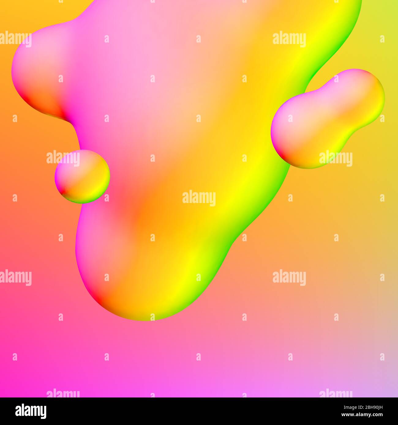 Fluid design liquid blobs with vibrant intense colors abstract ...