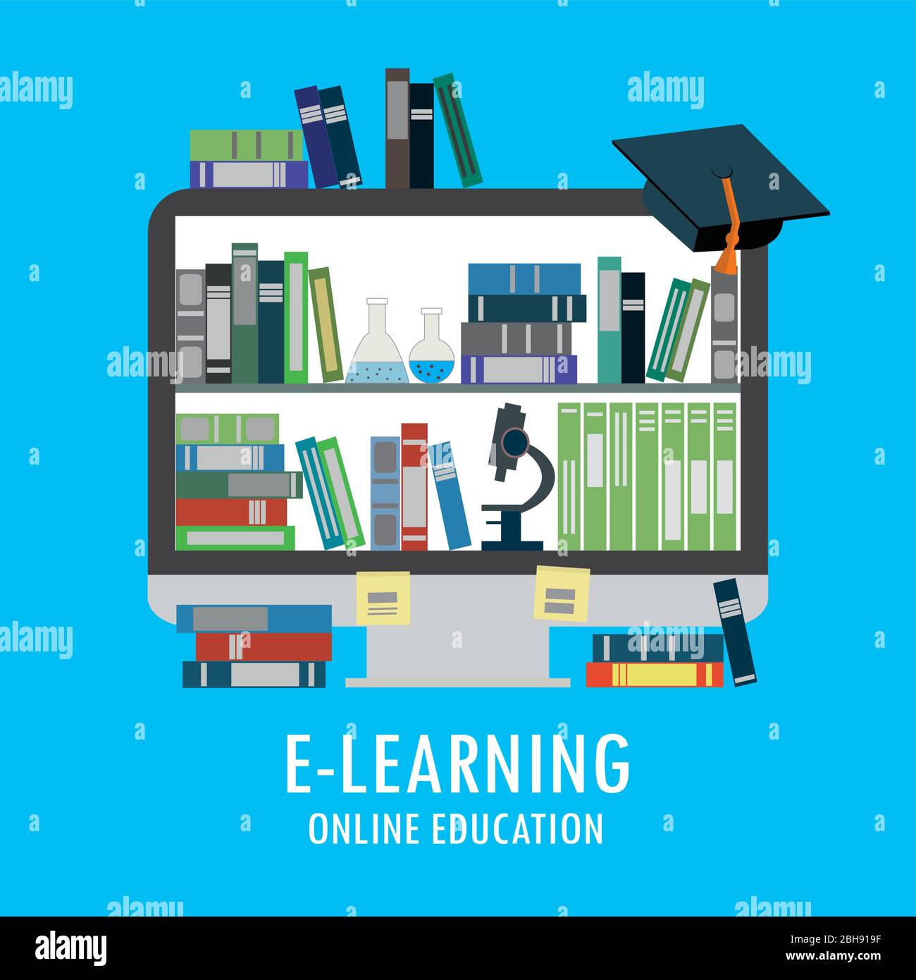 Microscope and monitor Stock Vector Images - Alamy