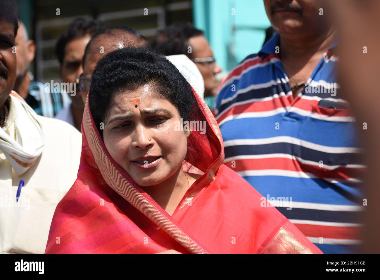 Krishna Gaur ji BJP pradesh mantri and EX mayor tree plantation Stock ...