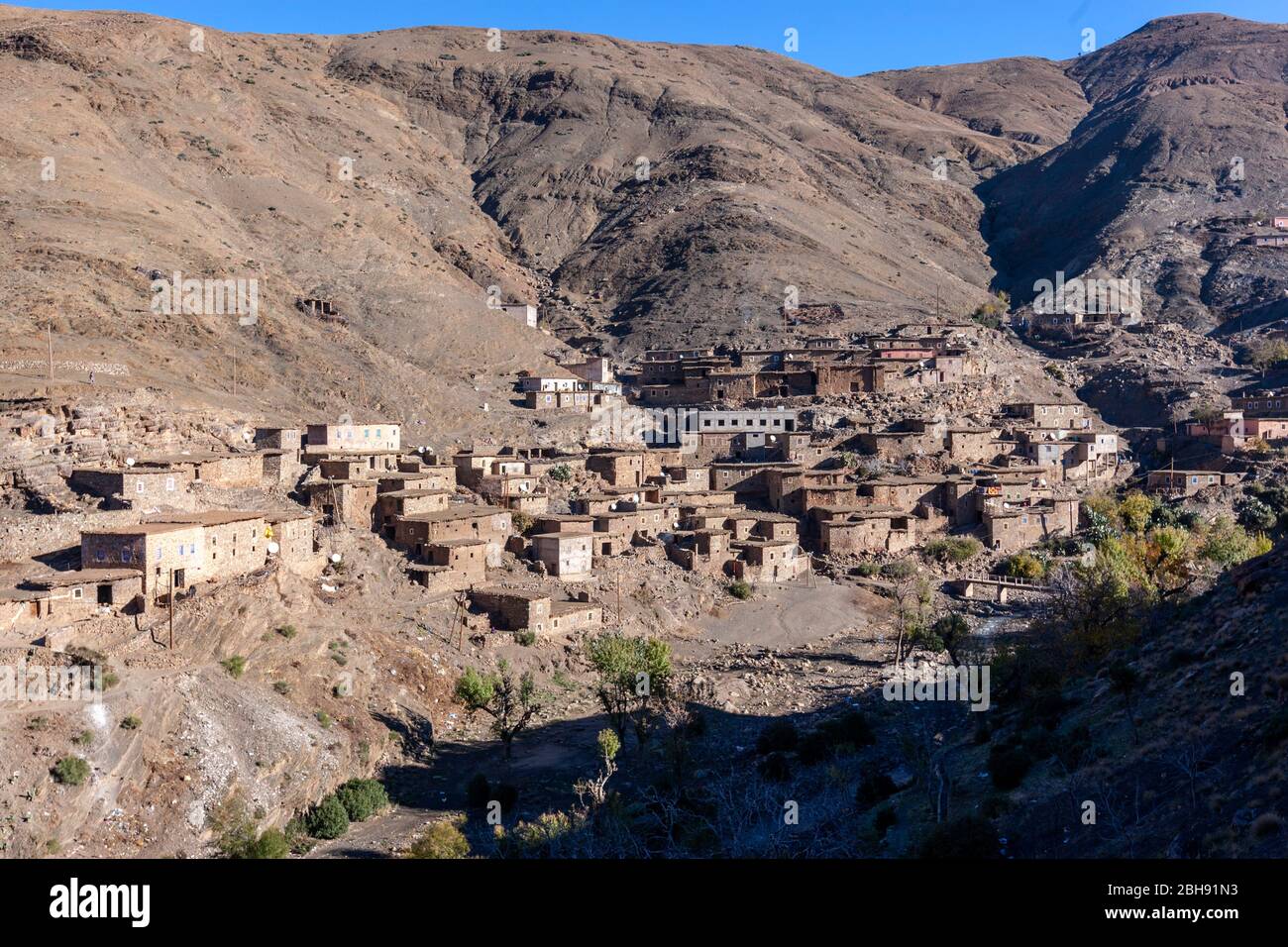 Oued Tichka, Atlas Mountains and Berber Villages, Morocco Stock Photo ...