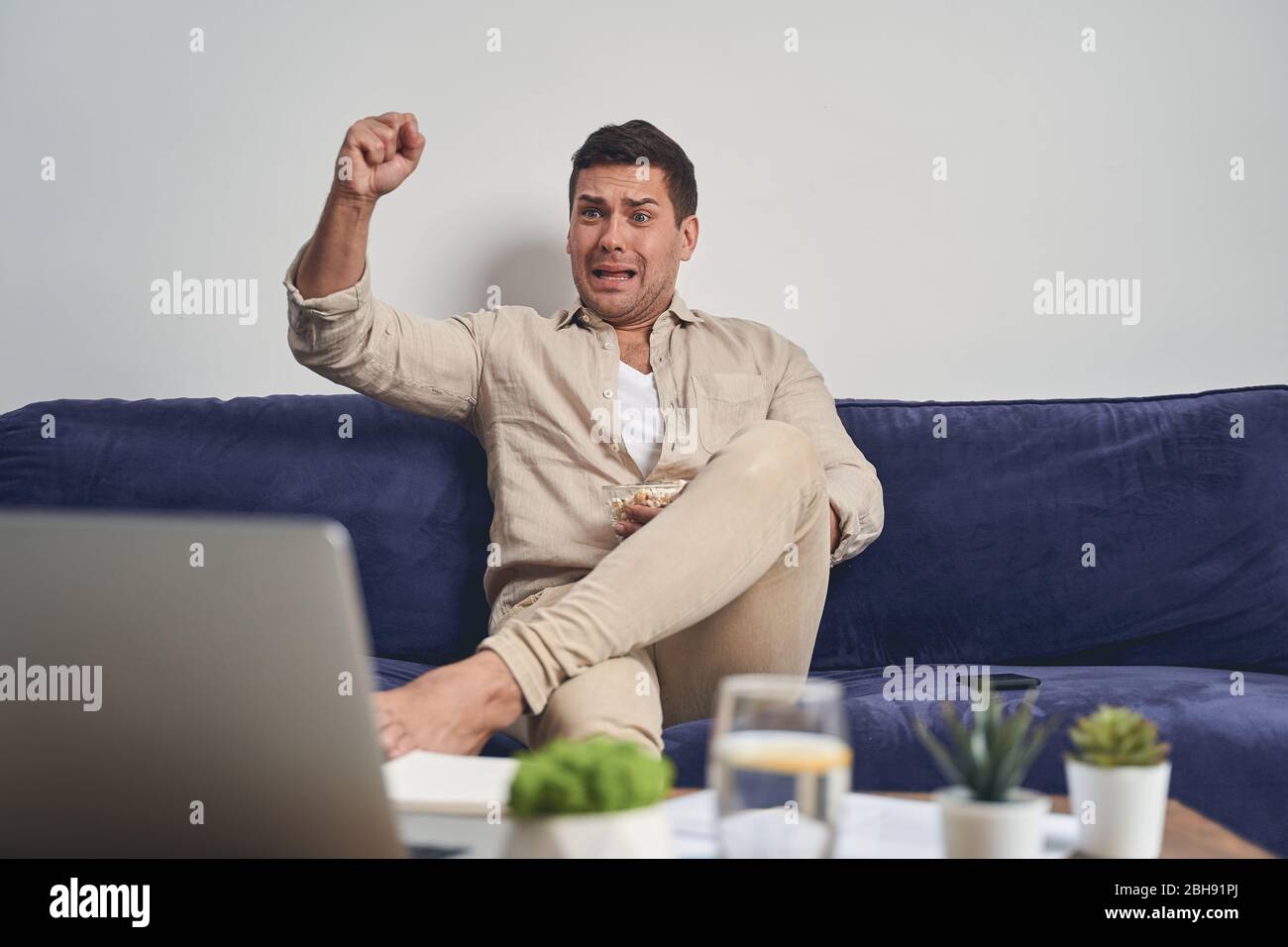 Watching football computer hi-res stock photography and images - Alamy