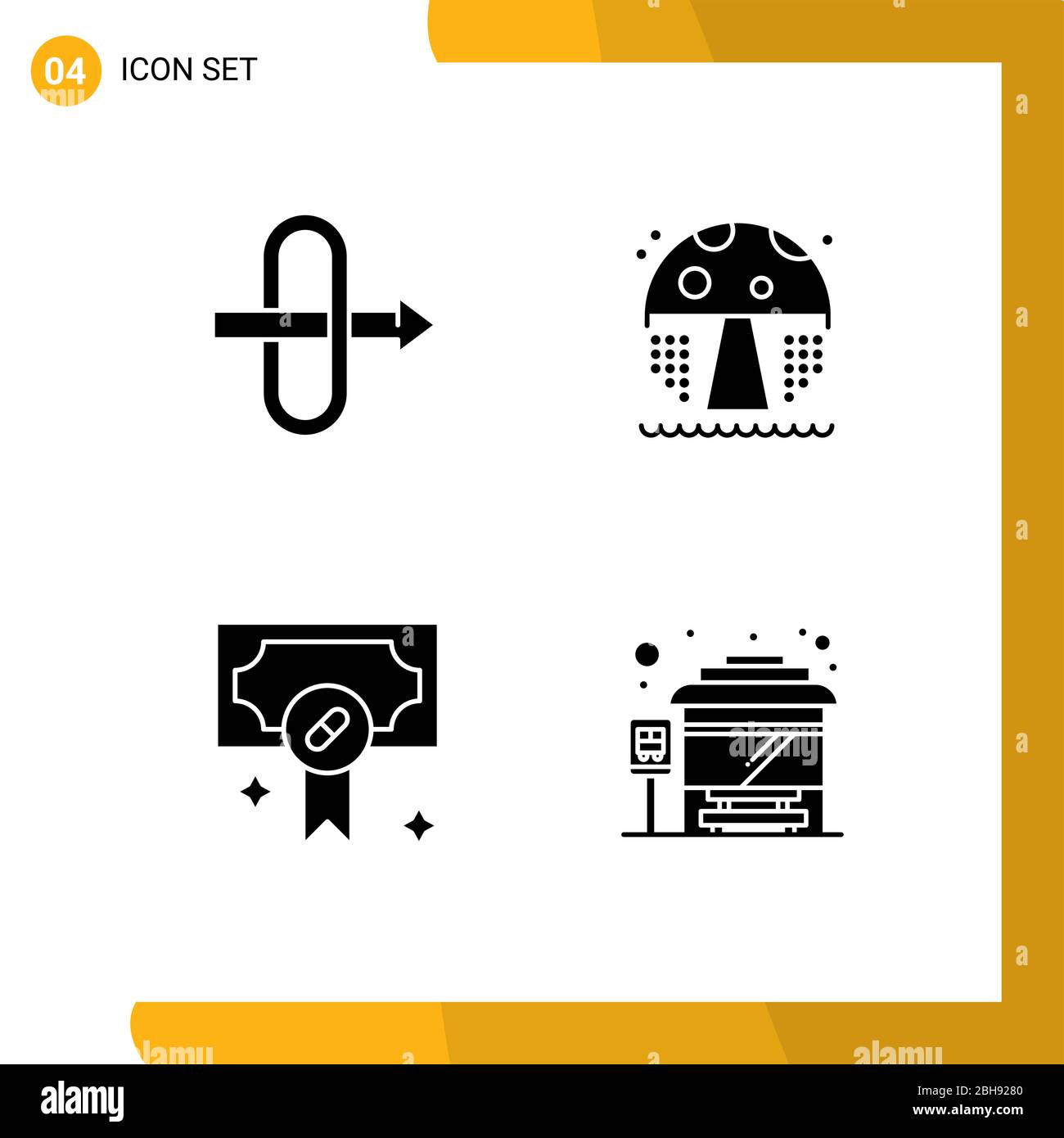 4 Creative Icons Modern Signs and Symbols of gateway, bus, park ... 4 Creative Icons Modern Signs and Symbols of gateway, bus, park ...