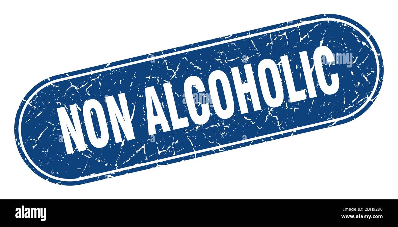 non alcoholic sign. non alcoholic grunge blue stamp. Label Stock Vector ...