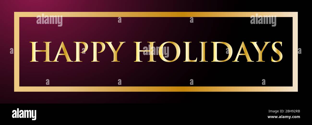 Happy Holidays. Golden vector text for label or header Stock Vector ...