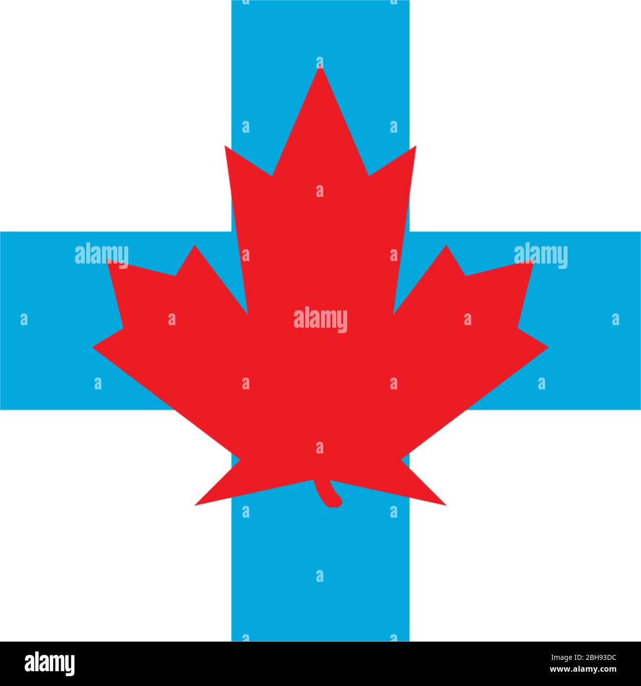 Maple leaf medical pharmacy logo icon illustration Stock Vector Image ...