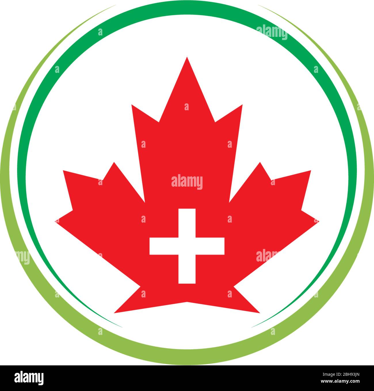 Maple leaf medical pharmacy logo icon illustration Stock Vector Image ...