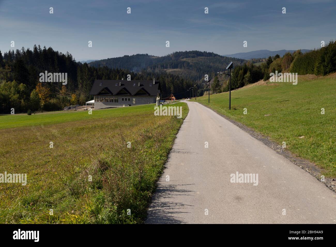 Europe, Poland, Silesian Voivodeship, Trojstyk granic - Jaworzynka ...