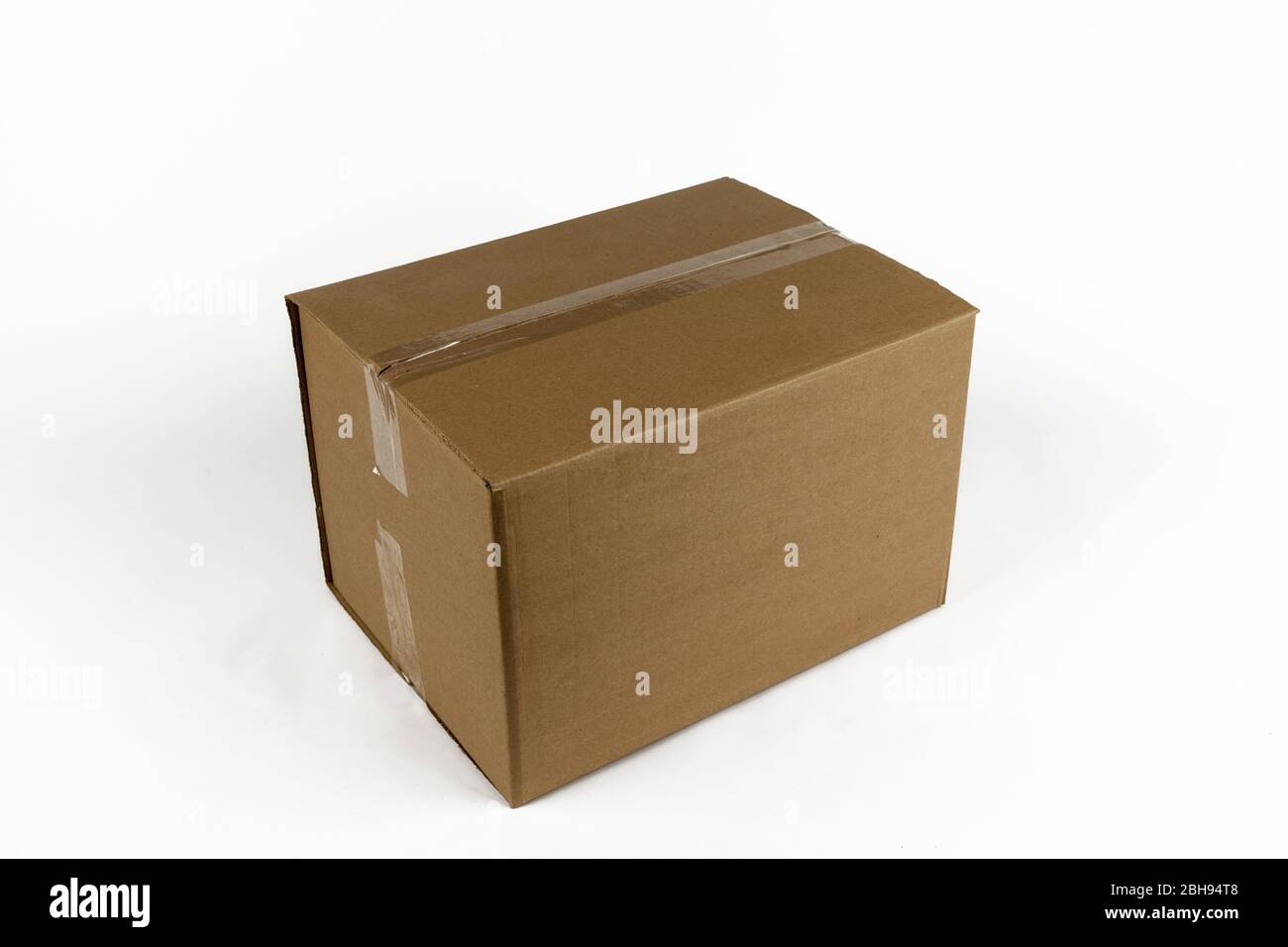 cardboard box, closed, white background Stock Photo - Alamy