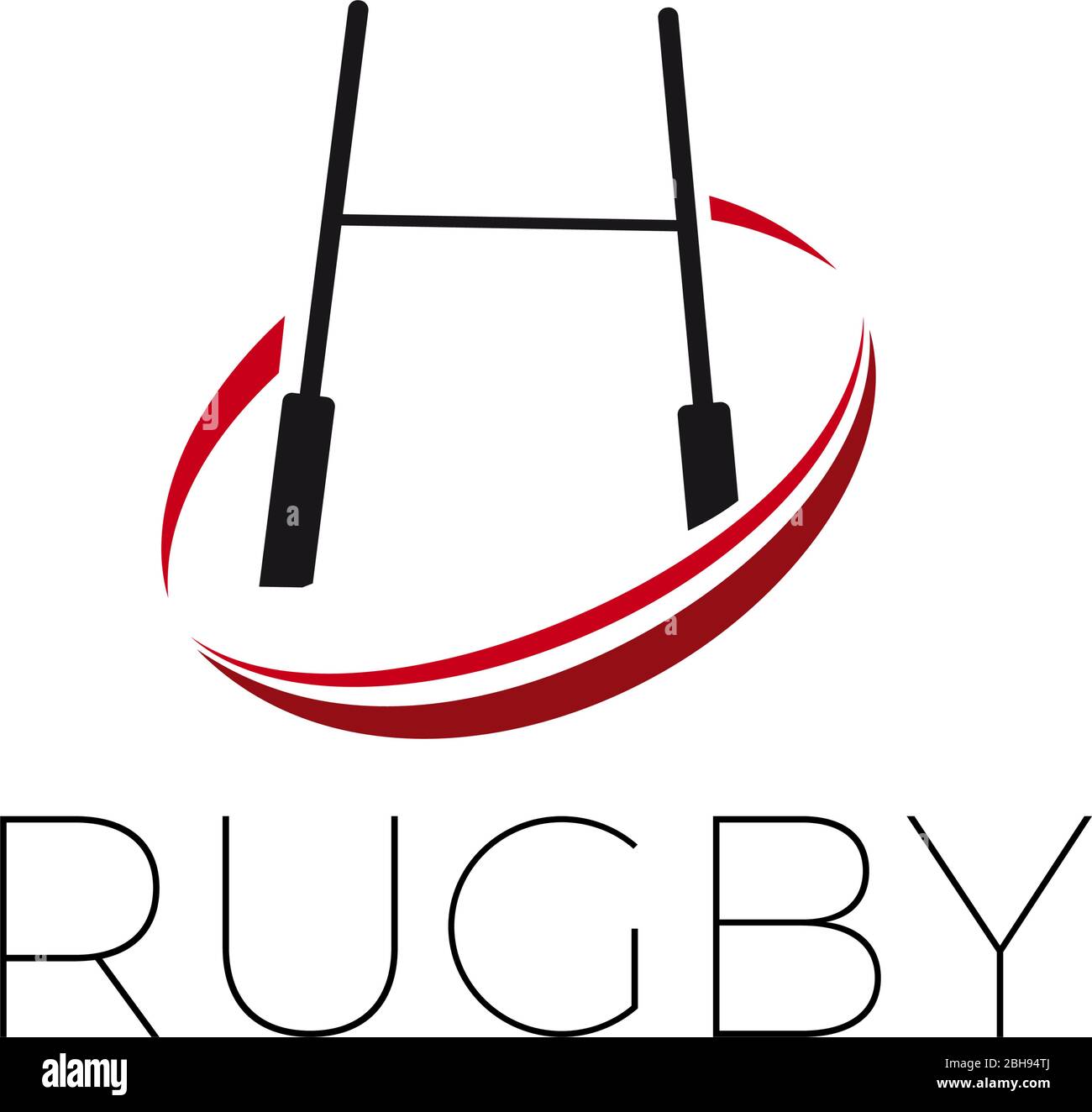 Vector sign rugby and american football, in flat design Stock Vector ...