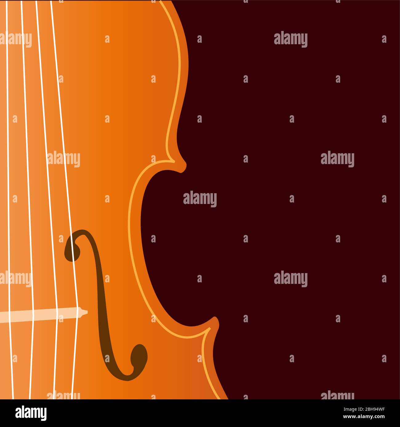 Vector sign music store. Violin on dark background Stock Vector Image ...