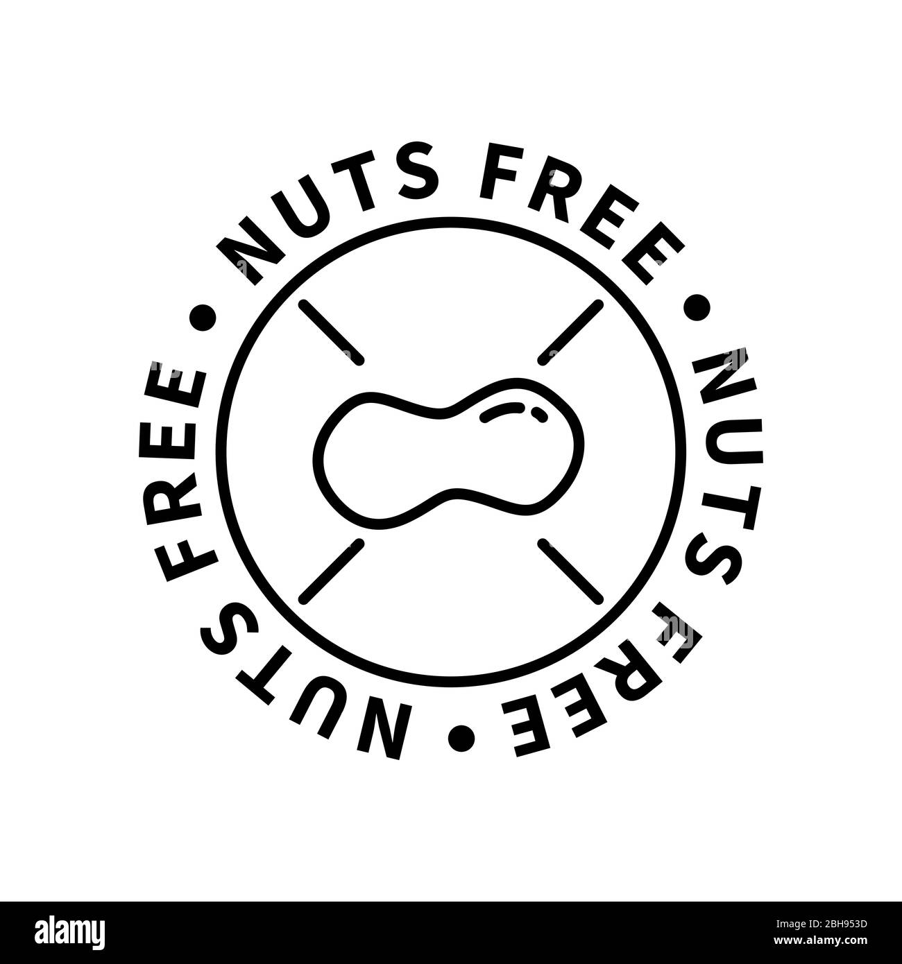 Warning label nut Stock Vector Images - Alamy