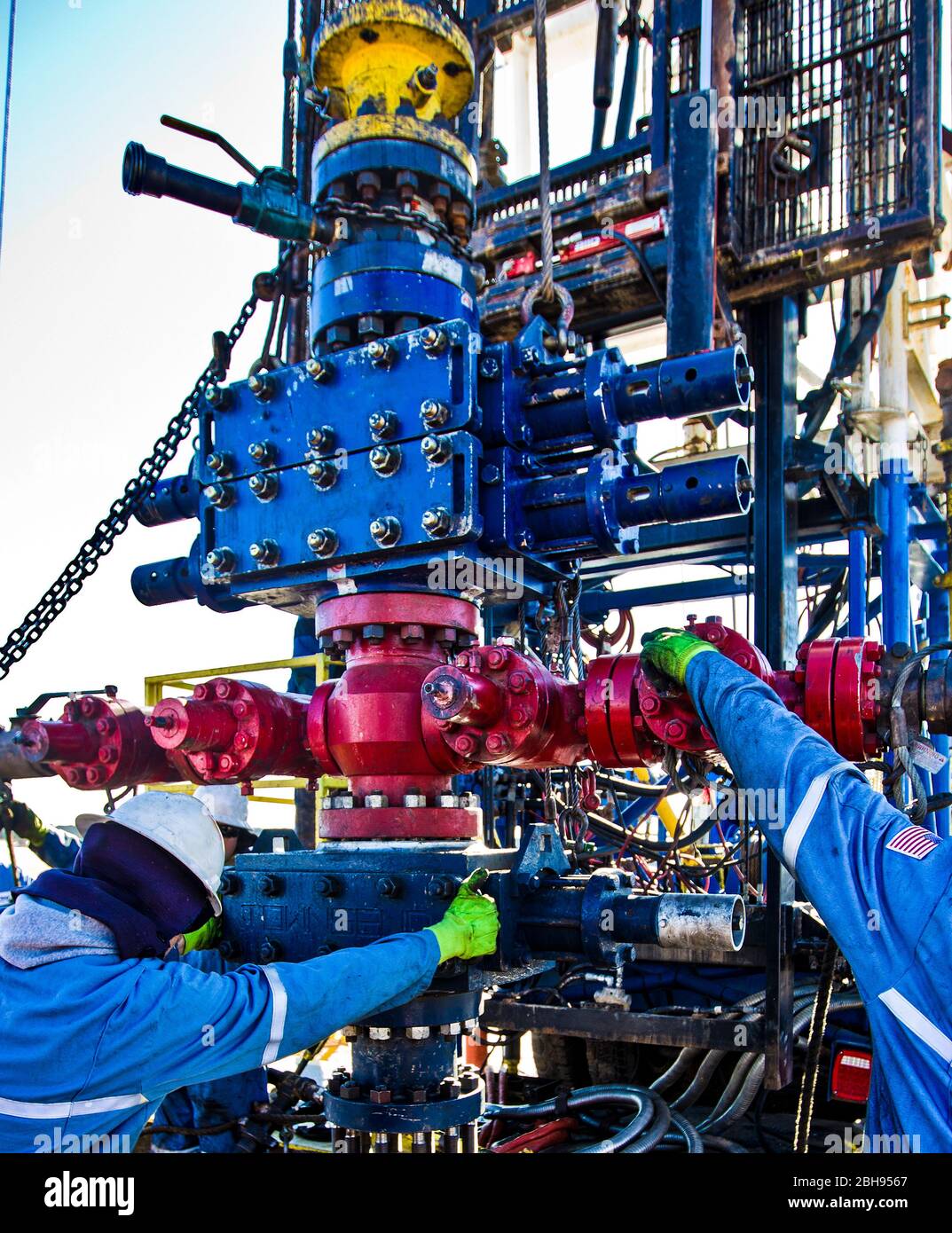 Preparing to drill for natural gas Stock Photo - Alamy