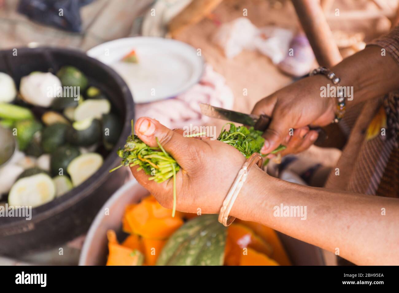 Preparing Couscous in M'Hamid El Ghizlane Stock Photo - Alamy