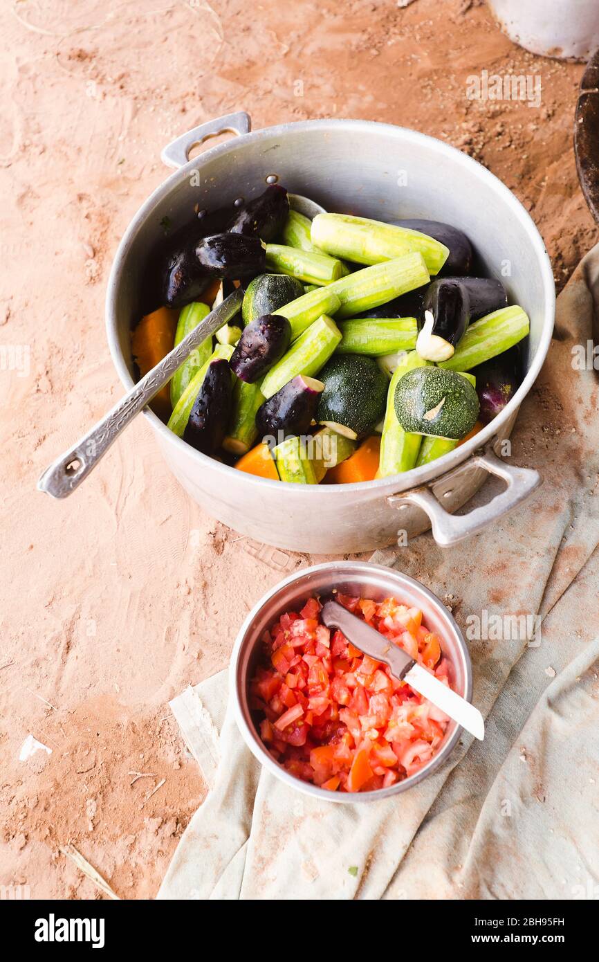 Preparing Couscous in M'Hamid El Ghizlane Stock Photo - Alamy