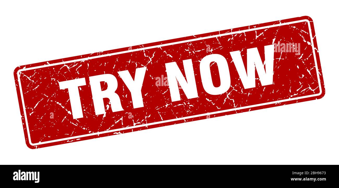 try now stamp. try now vintage red label. Sign Stock Vector Image & Art ...