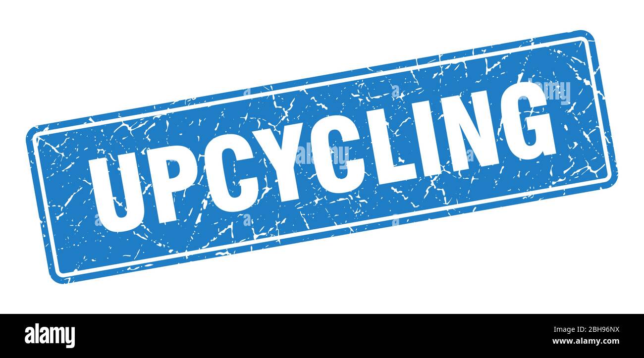 upcycling stamp. upcycling vintage blue label. Sign Stock Vector Image ...