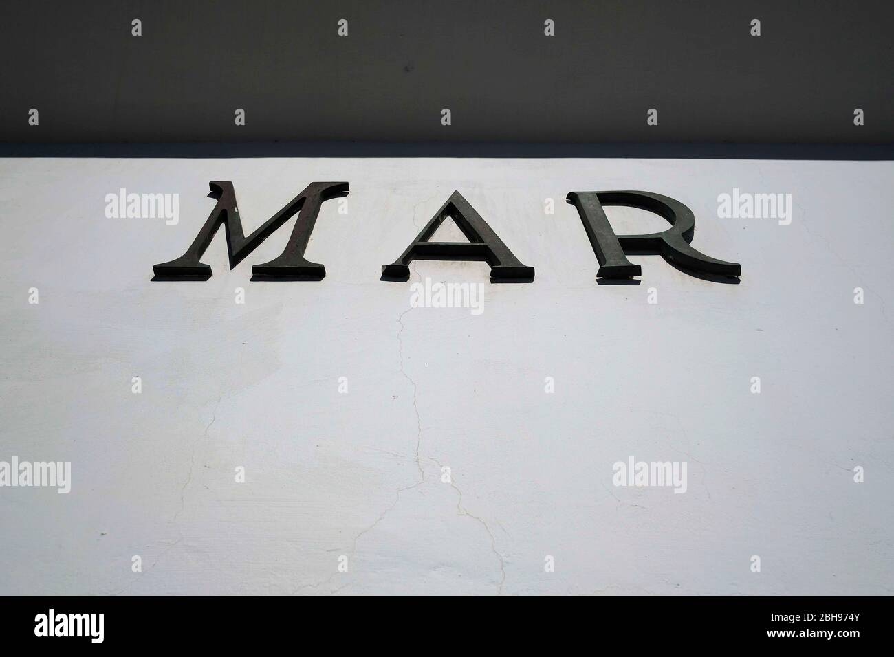 Europe, Canary Islands, La Gomera, wall, lettering MAR Stock Photo - Alamy