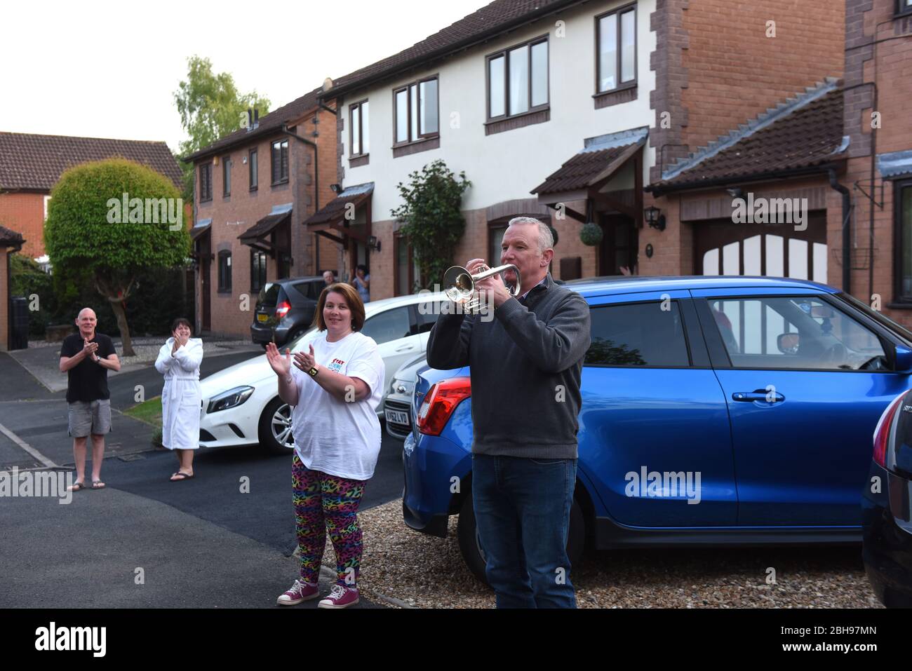 Jackfield Brass Band cornet player Jason Pickin paying tribute to NHS ...