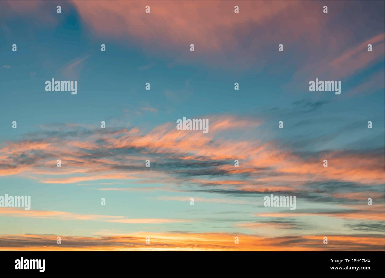 Dawn sunrise landscape dramatic Stock Vector Images - Alamy